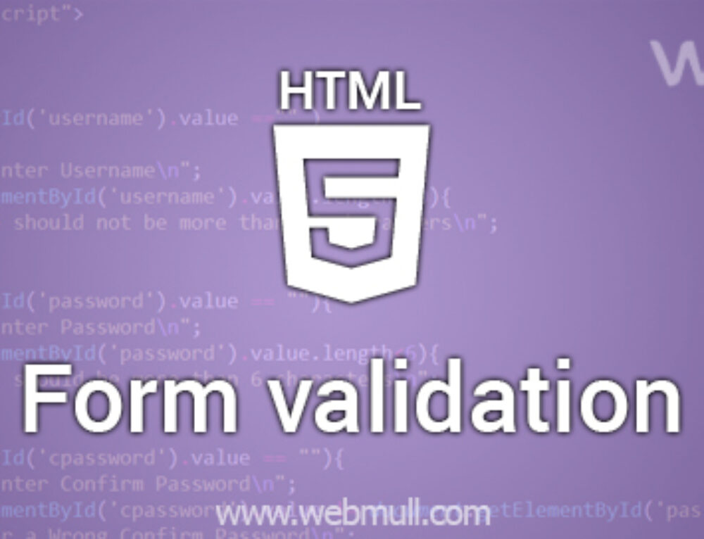 Form Validation With Javascript And Php Crud Code Example Webmull